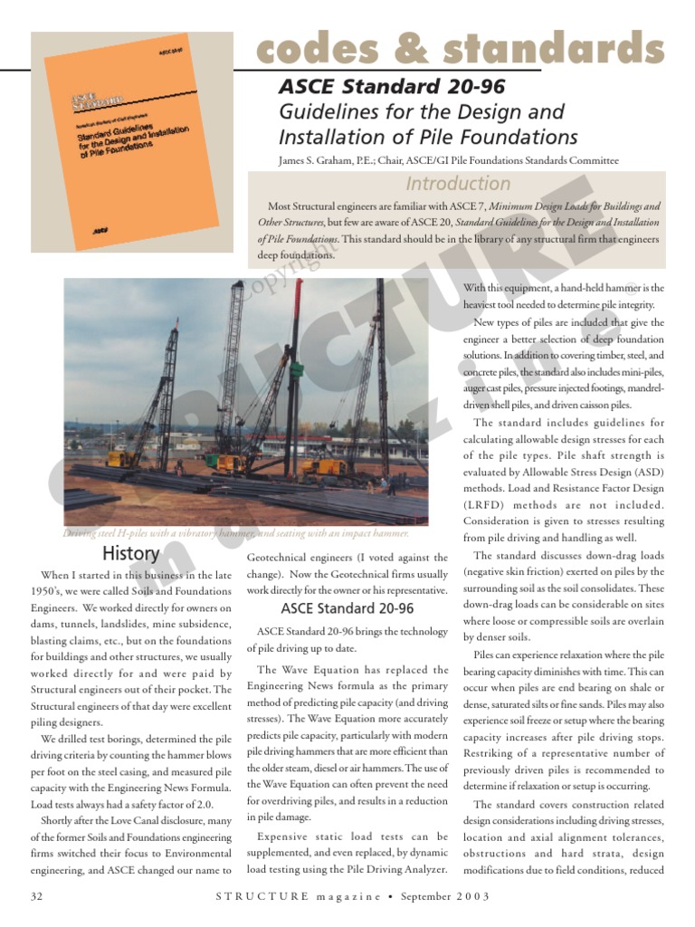 ASCE Standard 20-96 | Deep Foundation | Geotechnical Engineering