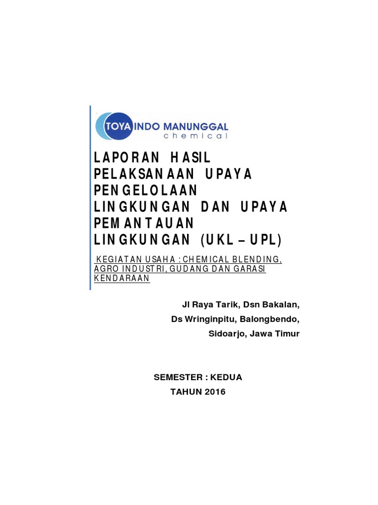 Contoh Laporan RKL-RPL BLH | PDF