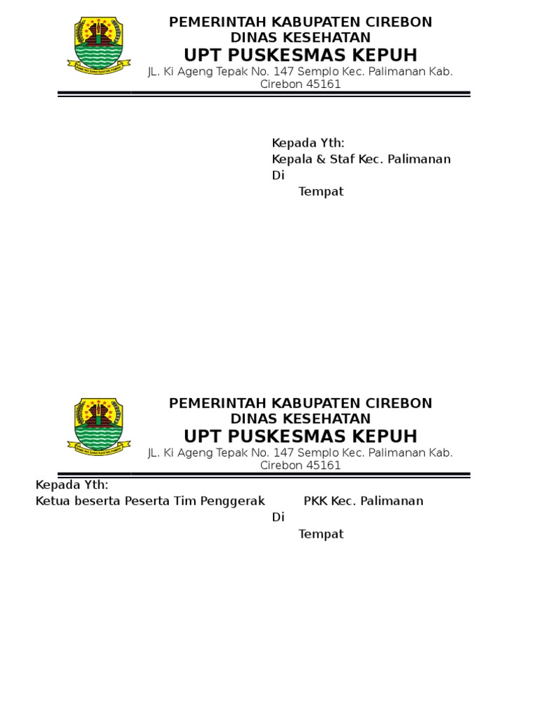 Contoh Cop Amplop | PDF