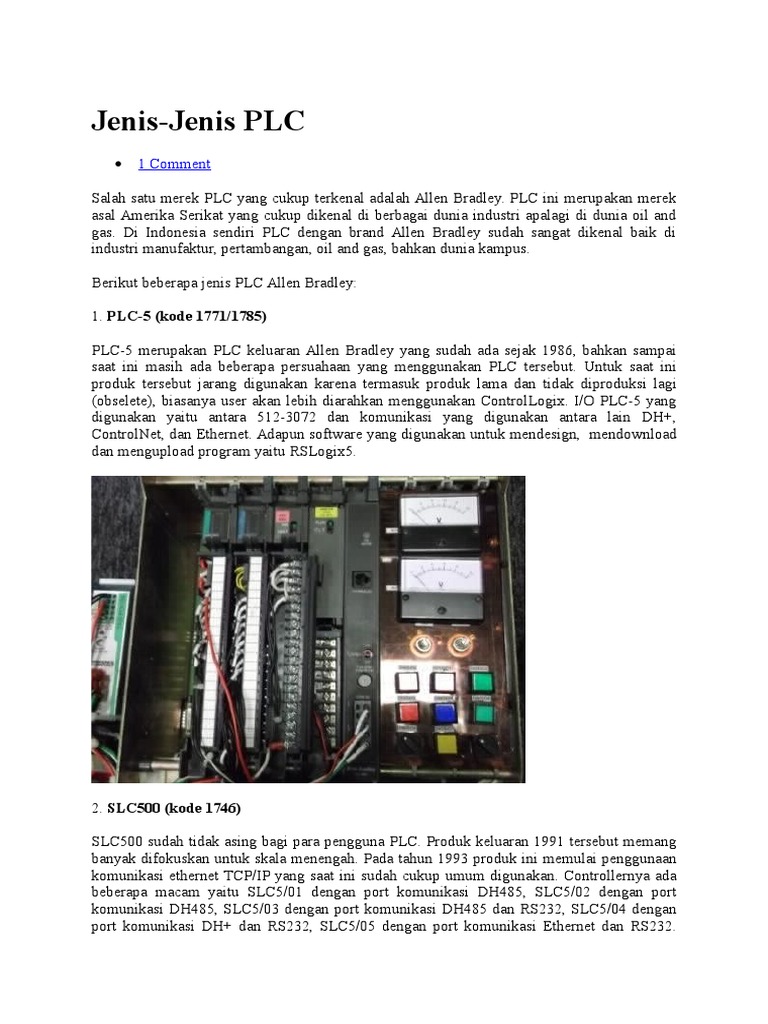 Jenis-Jenis PLC Allen Bradley | PDF