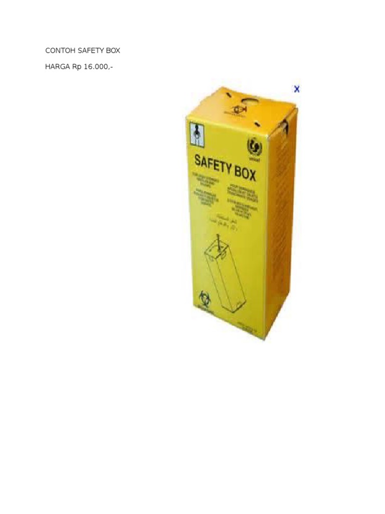 Contoh Safety Box HARGA RP 16.000 | PDF