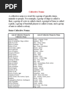 Collective Nouns for Sea Animals | PDF | Fish | Zoology