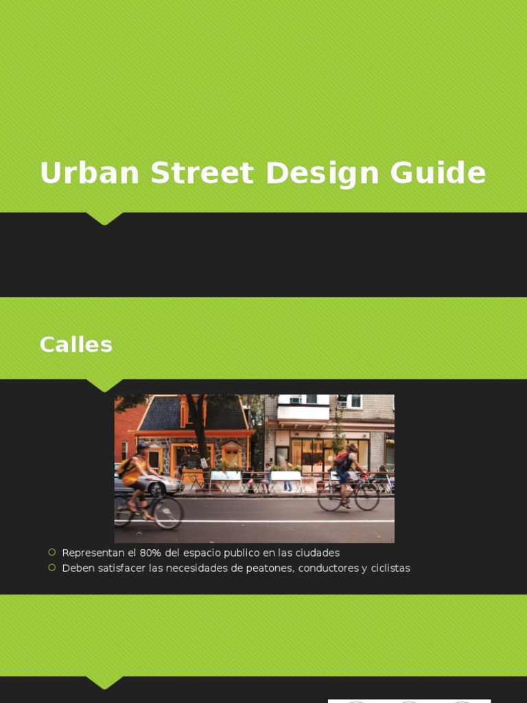 Urban Street Design Guide | PDF | Calle | Peatonal