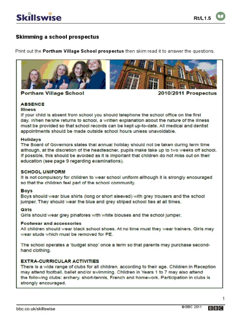 Reading Skills - Text | PDF