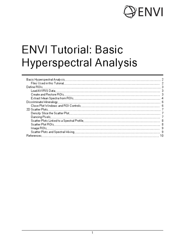 ENVI Tutorial: Basic Hyperspectral Analysis | PDF | Rgb Color Model | Color