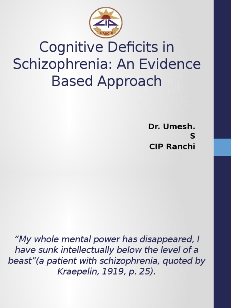 Cognitive Deficits SZ | Prefrontal Cortex | Event Related Potential