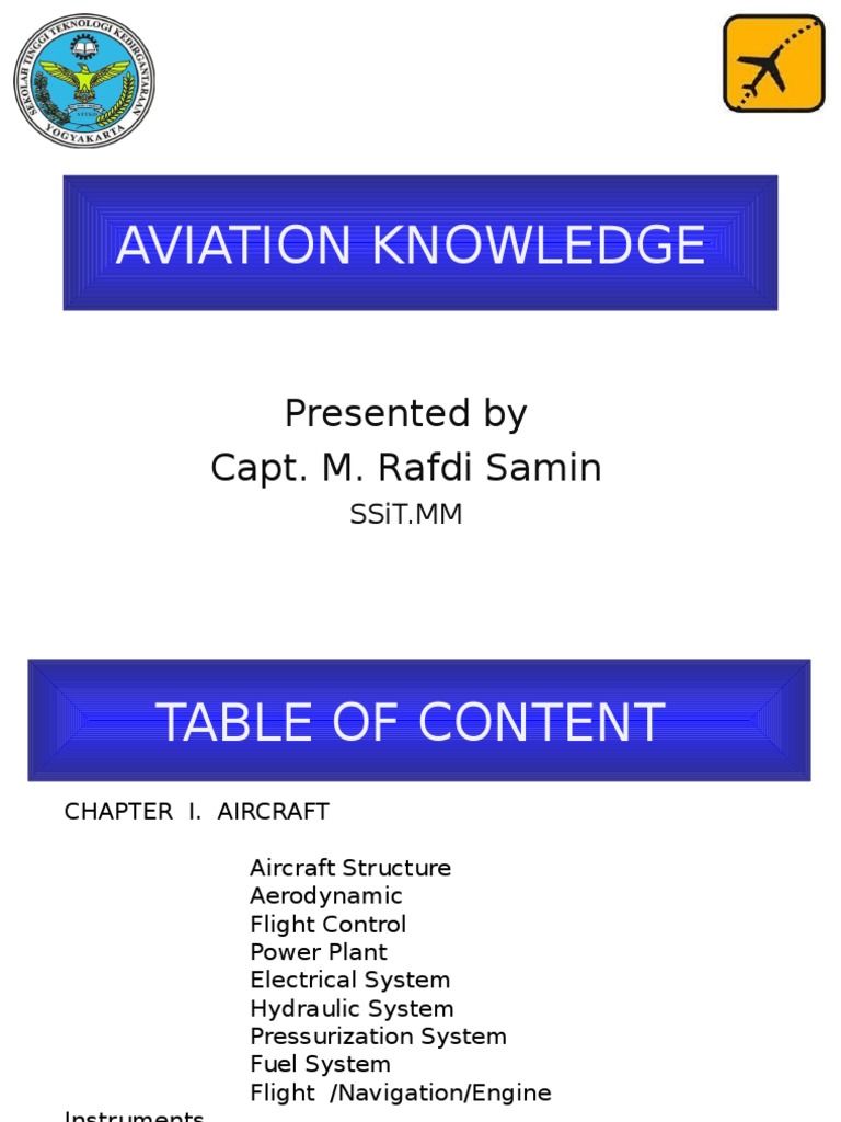 Aviation Knowledge: Presented by Capt. M. Rafdi Samin | PDF | Flight ...