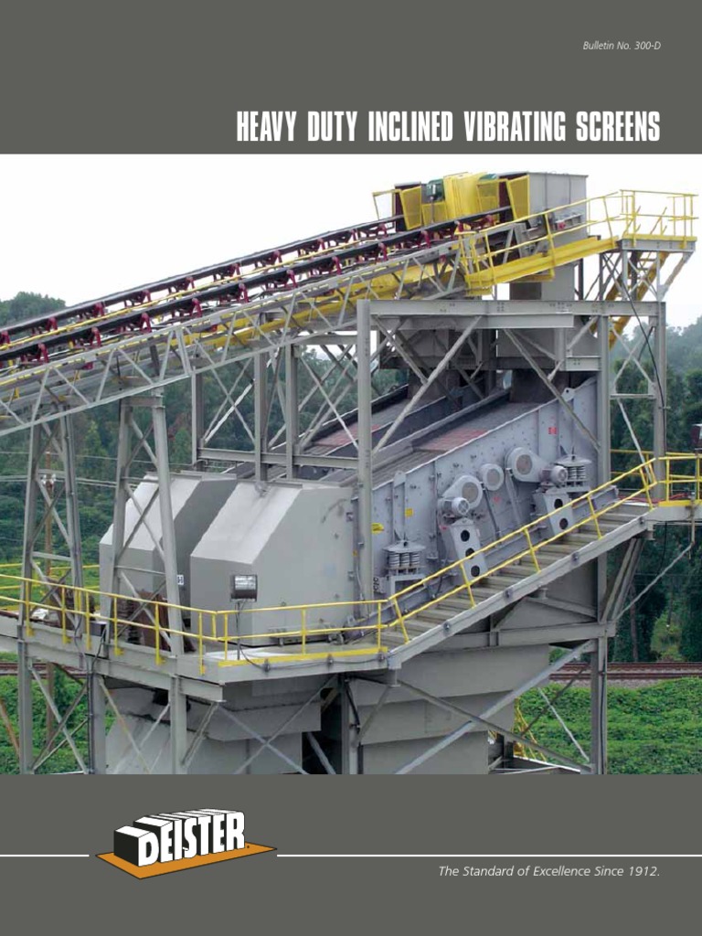 Deister Heavy Duty Vibrating Screens | PDF | Belt (Mechanical) | Ton