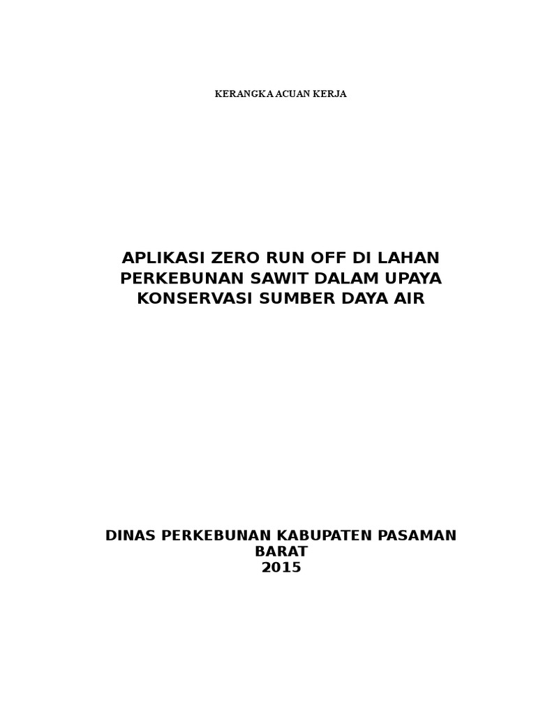 Aplikasi Zero Run Off | PDF