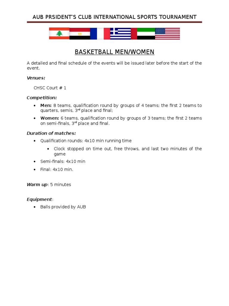 Basketball Teams Rules and Reguilations | PDF