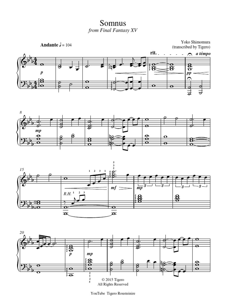 Final Fantasy XV - Somnus PDF | PDF