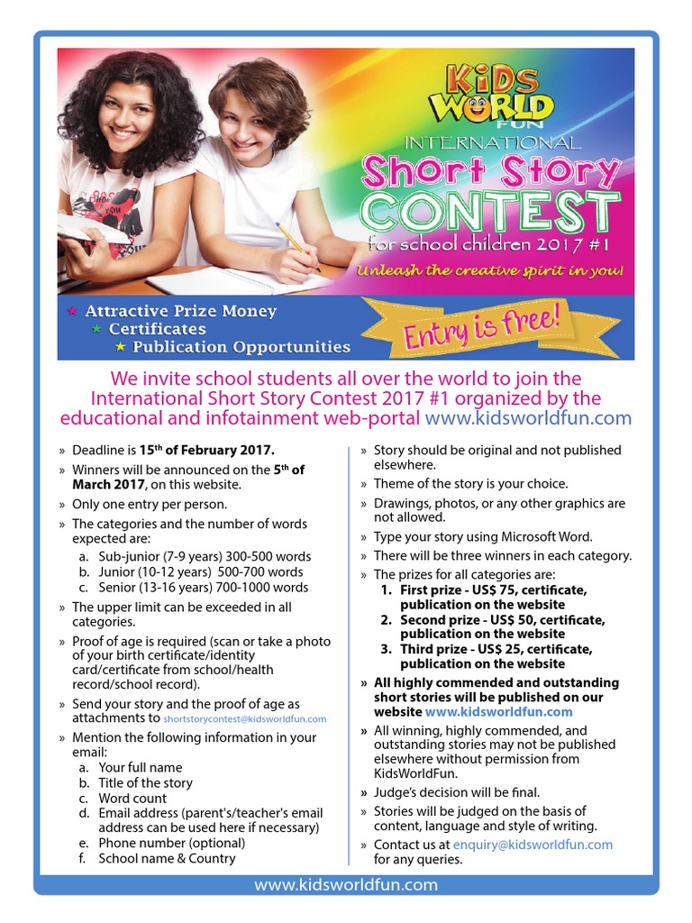 Short Story Contest 2017 1 Poster v3 | PDF