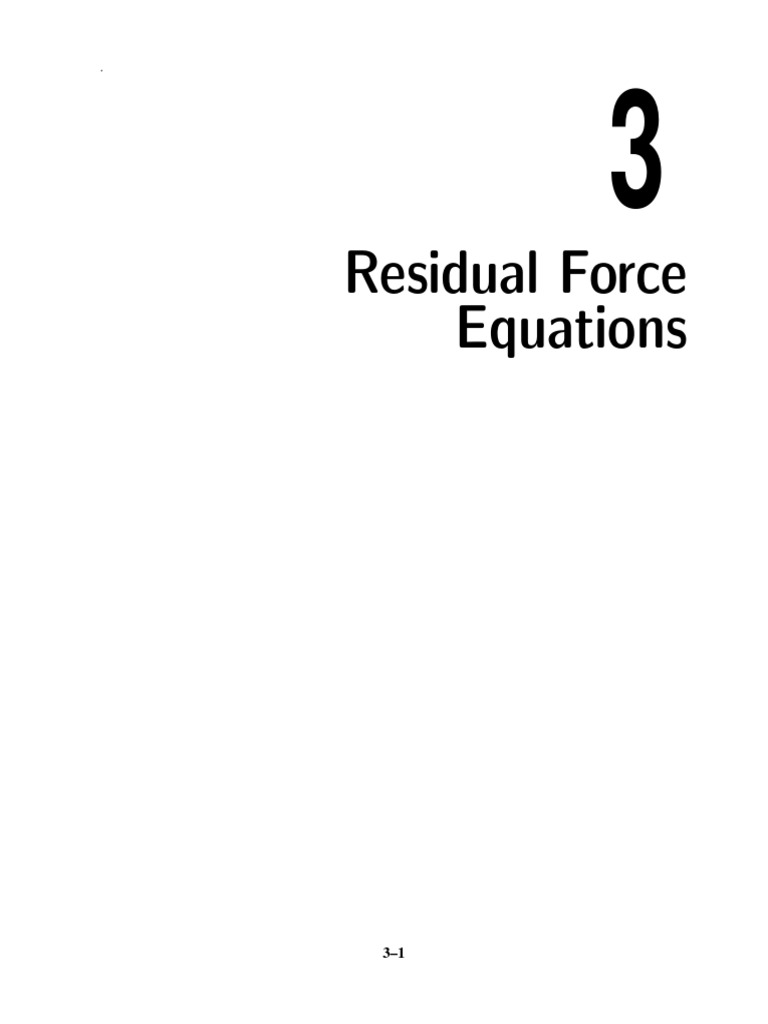 Residual Force Equations | PDF | Finite Element Method | Equations