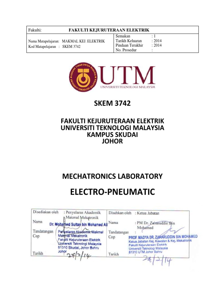 Electro-Pneumatic Laboratory: Components, Circuits and Applications of ...