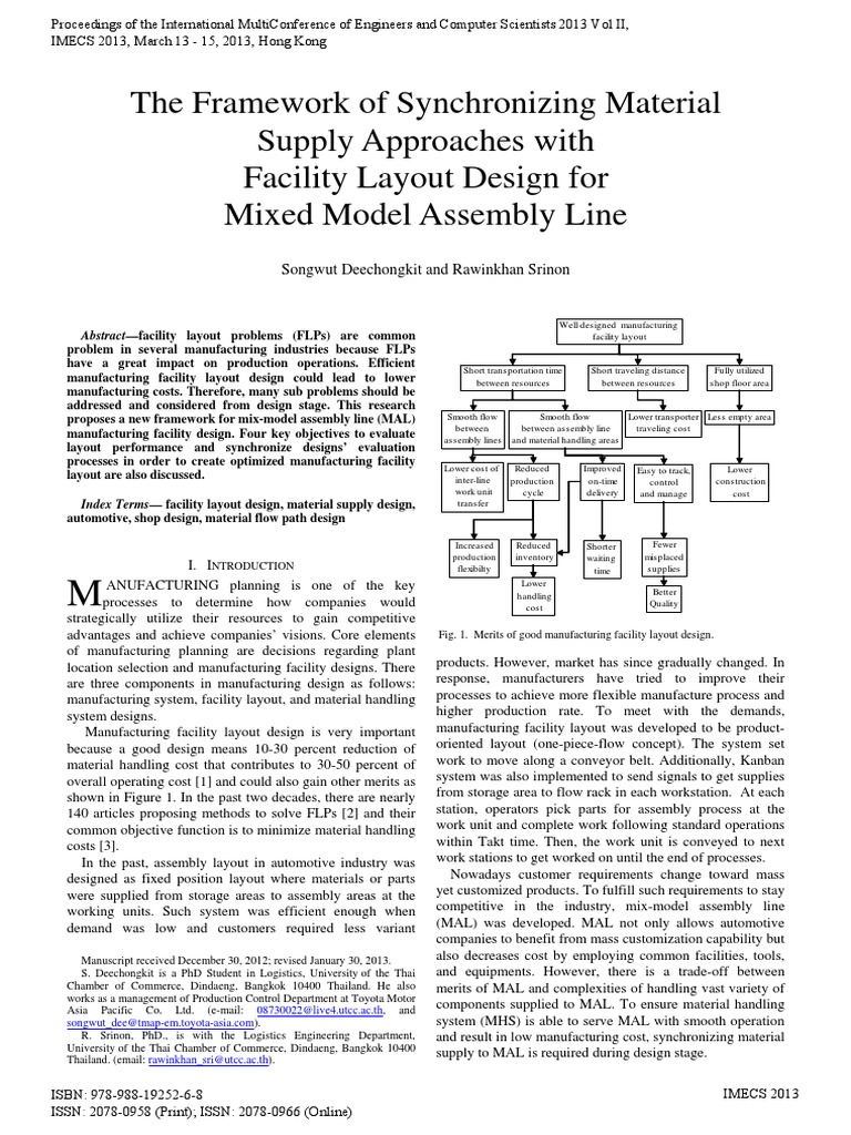 The Framework of Synchronizing Material Supply Approaches With Facility Layout Design For Mixed ...