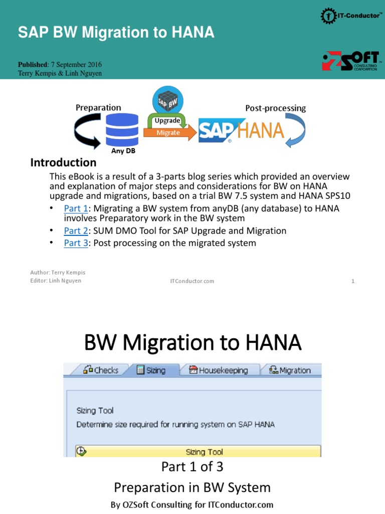 SAP BW Migration To HANA-eBook | PDF | Databases | Cloud Computing