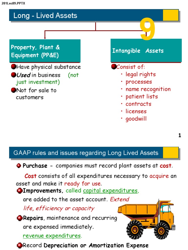 Long - Lived Assets | PDF | Depreciation | Intangible Asset