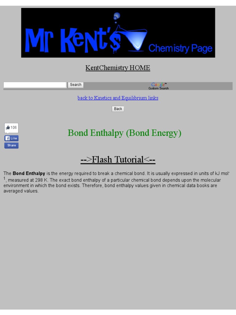 Bond Enthalpy Calculations Guide | PDF