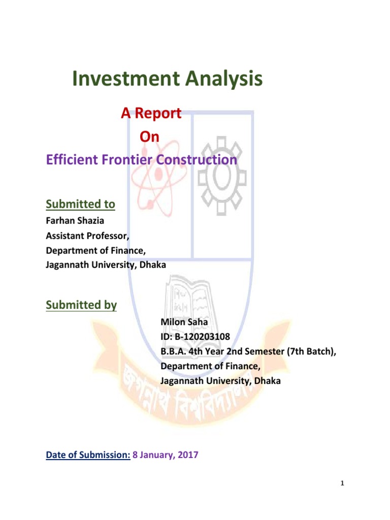 Efficient Frontier | PDF | Economies | Investing