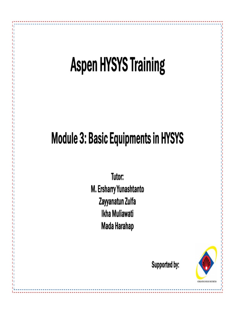 Aspen HYSYS Training: Module 3: Basic Equipments in HYSYS | PDF | Gas ...