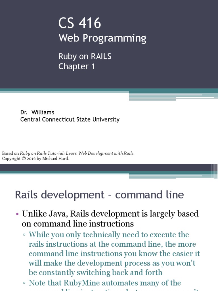Web Programming: Ruby On RAILS | PDF | Model–View–Controller | Cascading Style Sheets