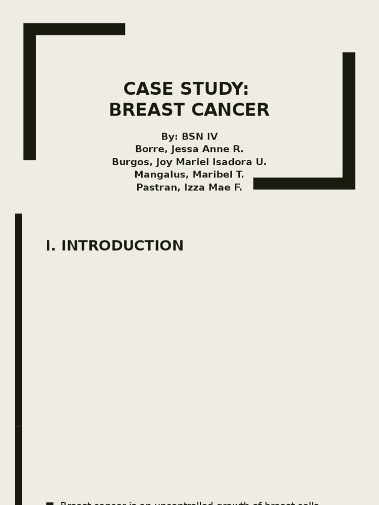 Breast Cancer Case Study Analysis | PDF | Breast | Lymphatic System