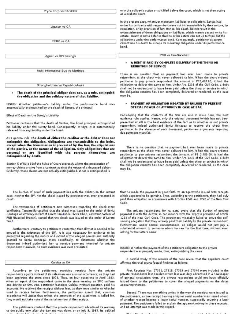 Oblicon Cases Part 2 | PDF | Assignment (Law) | Mortgage Law
