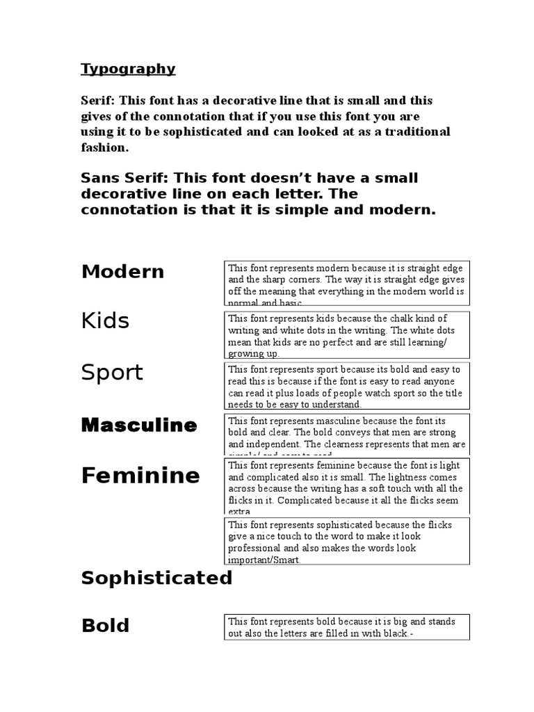 Font Analysis | PDF | Serif | Typefaces