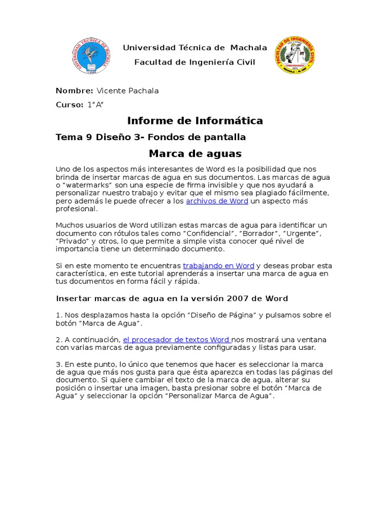 Informe de Informatica 2 | PDF | Point and Click | Microsoft Word