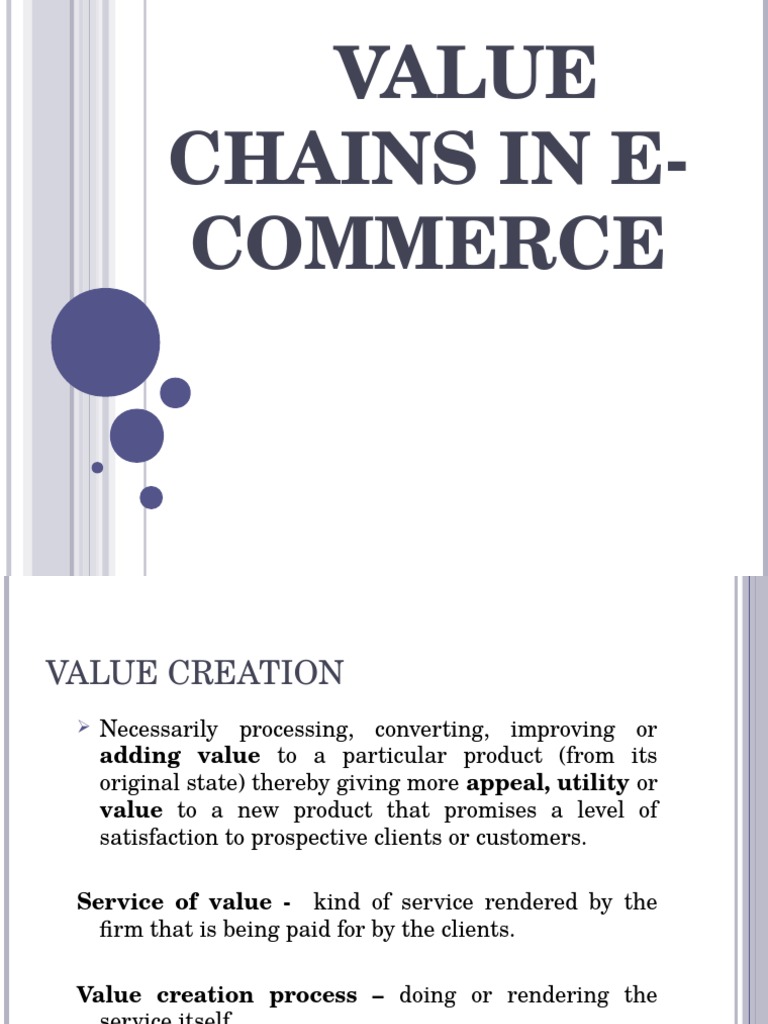 Value Chains in E-Commerce | PDF | Supply Chain | Value Chain