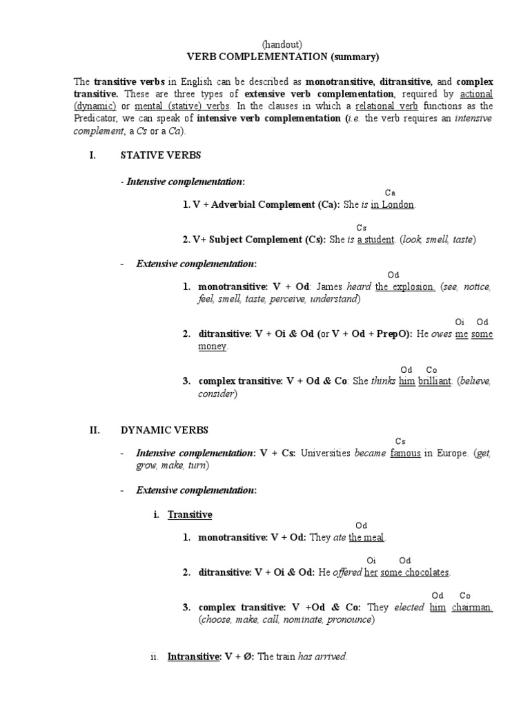 Complement, A Cs or A Ca) .: Extensive Complementation | PDF