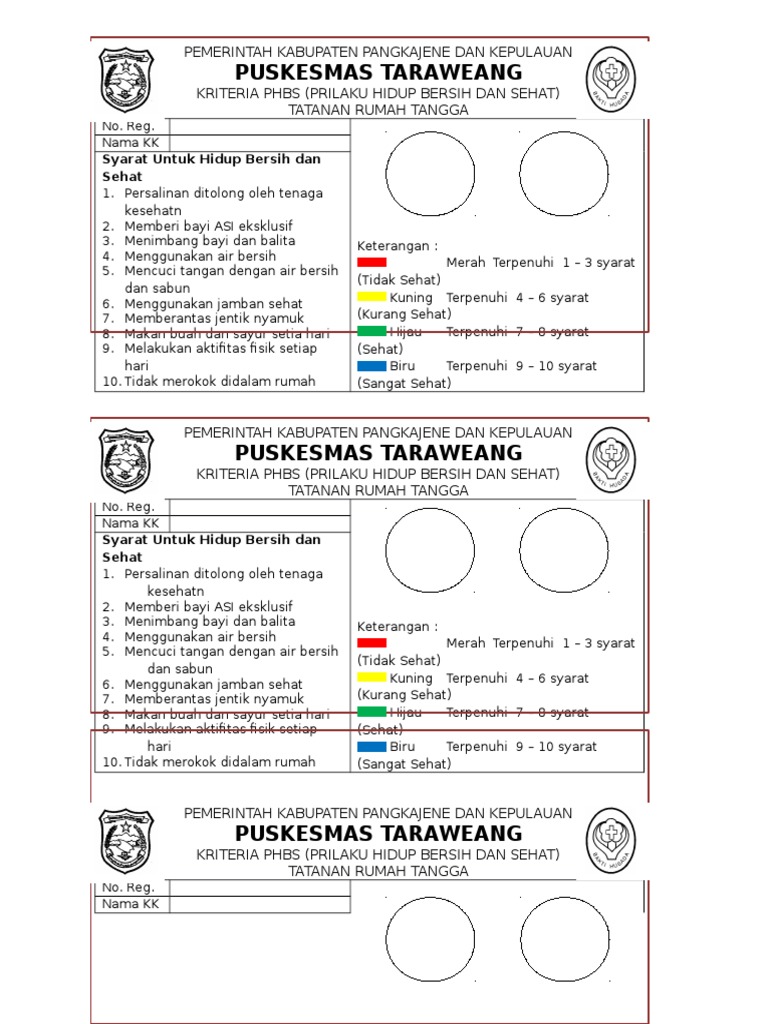 Stiker Phbs | PDF