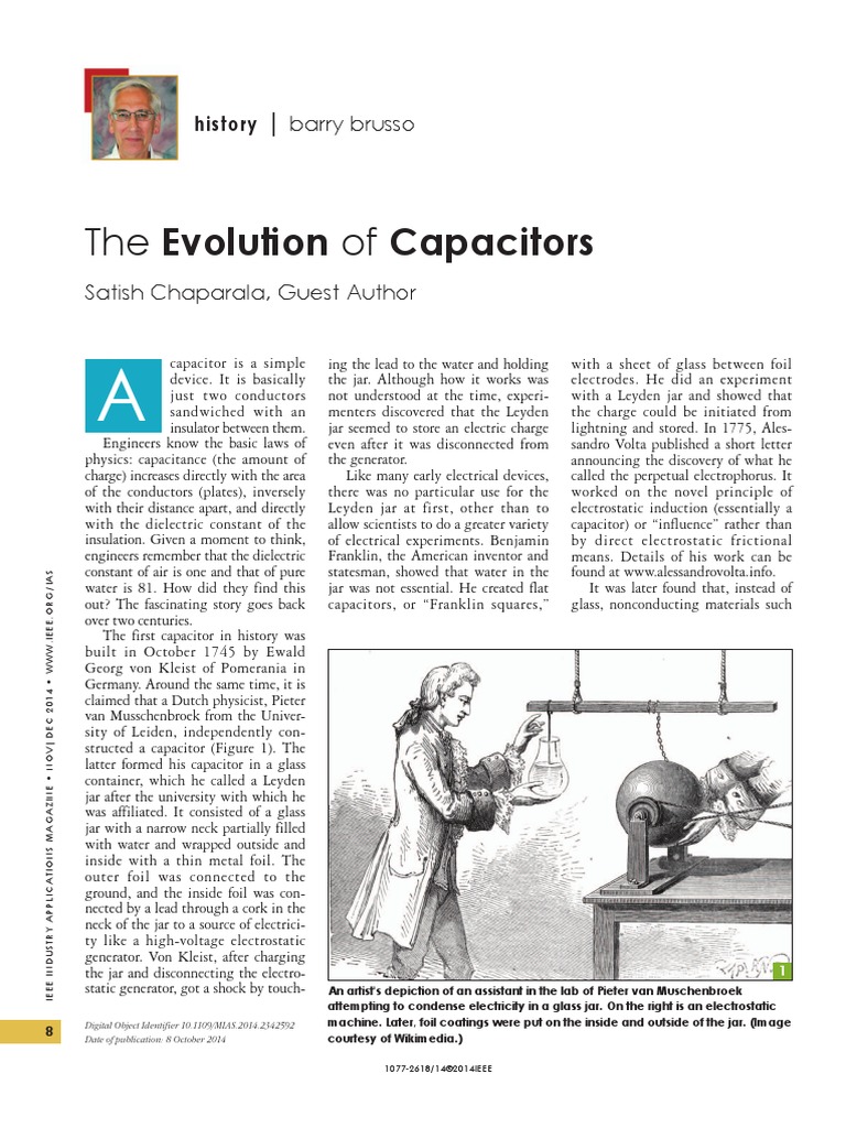 The Evolution Of Capacitors Pdf Capacitor Manufactured Goods