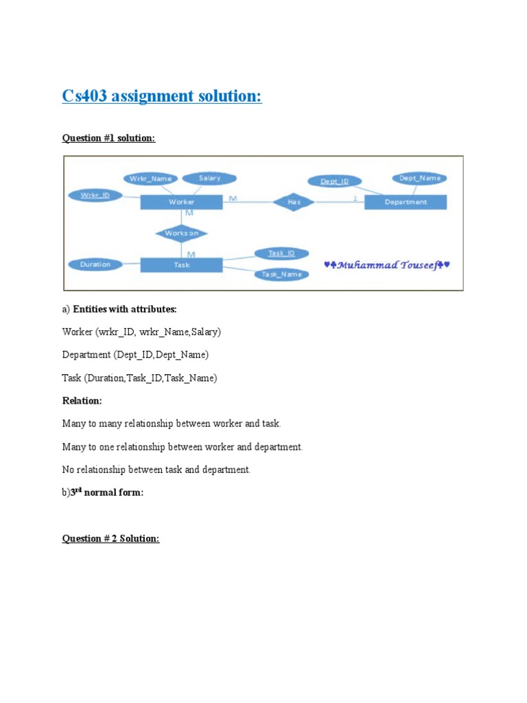 Cs 403 Assign Sol | PDF