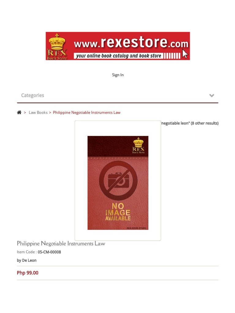 The Philippine Negotiable Instruments Law | PDF