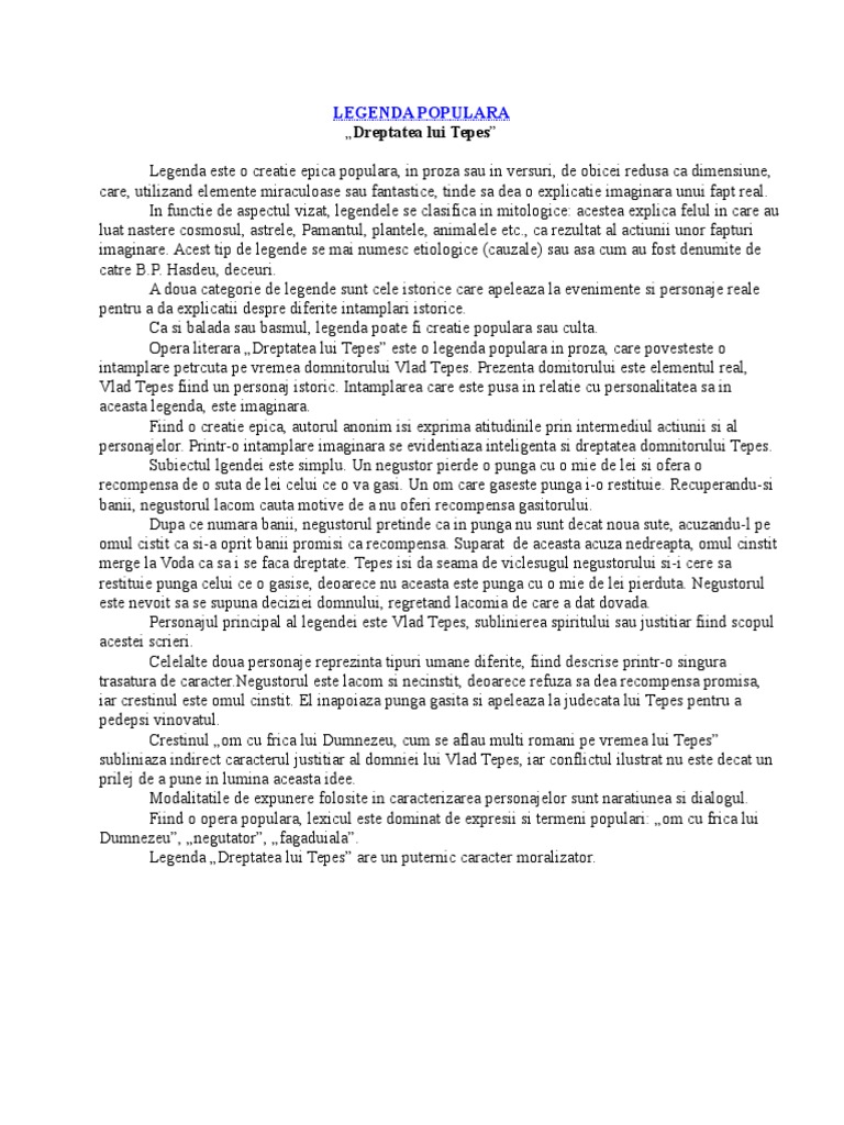 Dreptatea Lui Tepes | PDF