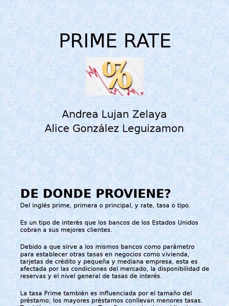 Prime Rate | PDF | Interés | Tasas de interés