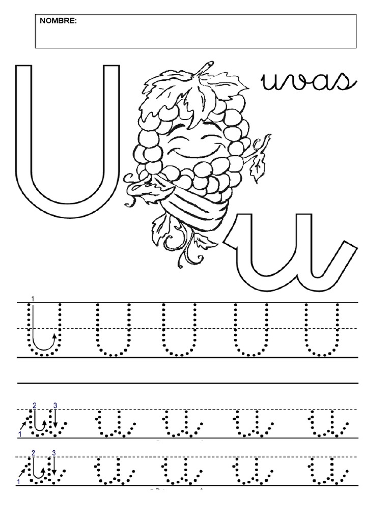 Tarea de La Letra U | PDF