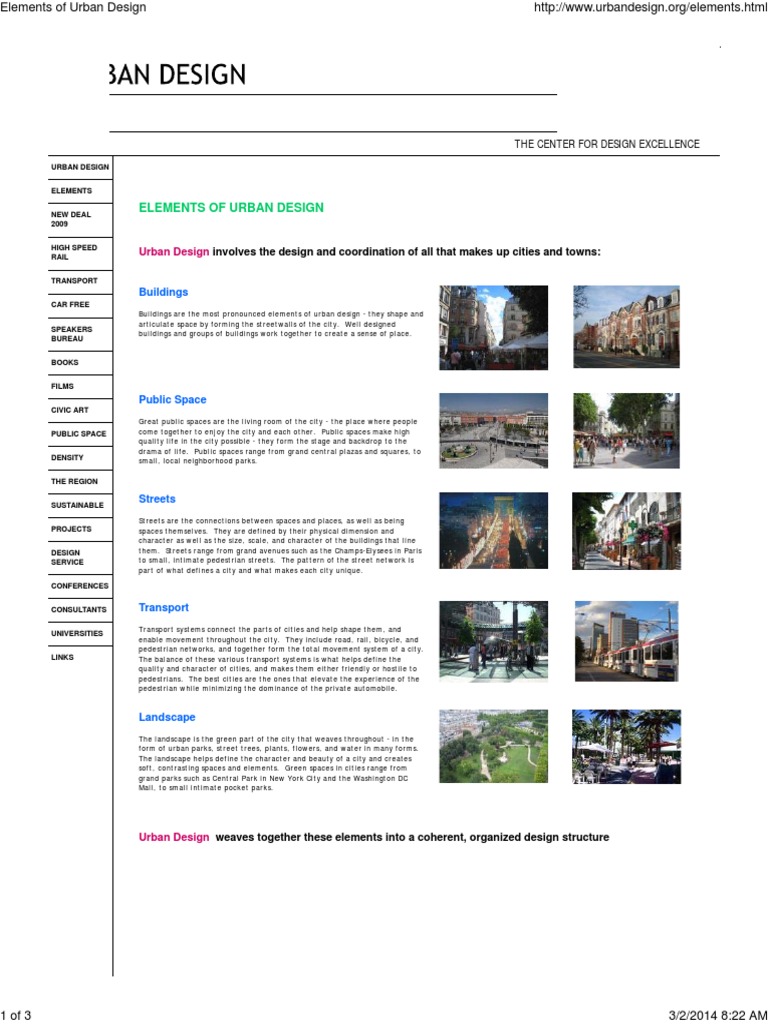 Key Elements of Urban Design | PDF | Urban Design | Landscape