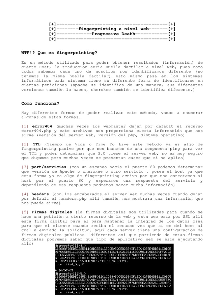Httprint | PDF | Protocolo de Transferencia de Hipertexto | Transport ...