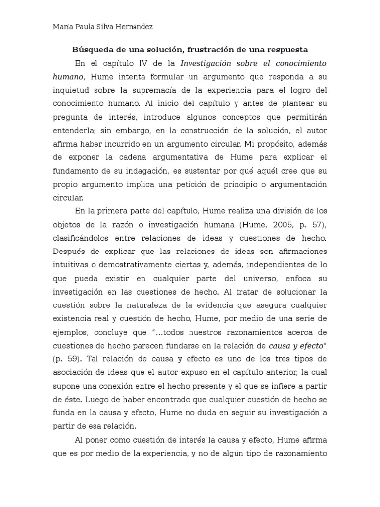 Argumento Circular Hume | PDF | David Hume | Argumento