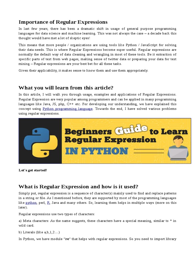 Regex-Tutorial Odt | PDF | Regular Expression | String (Computer Science)