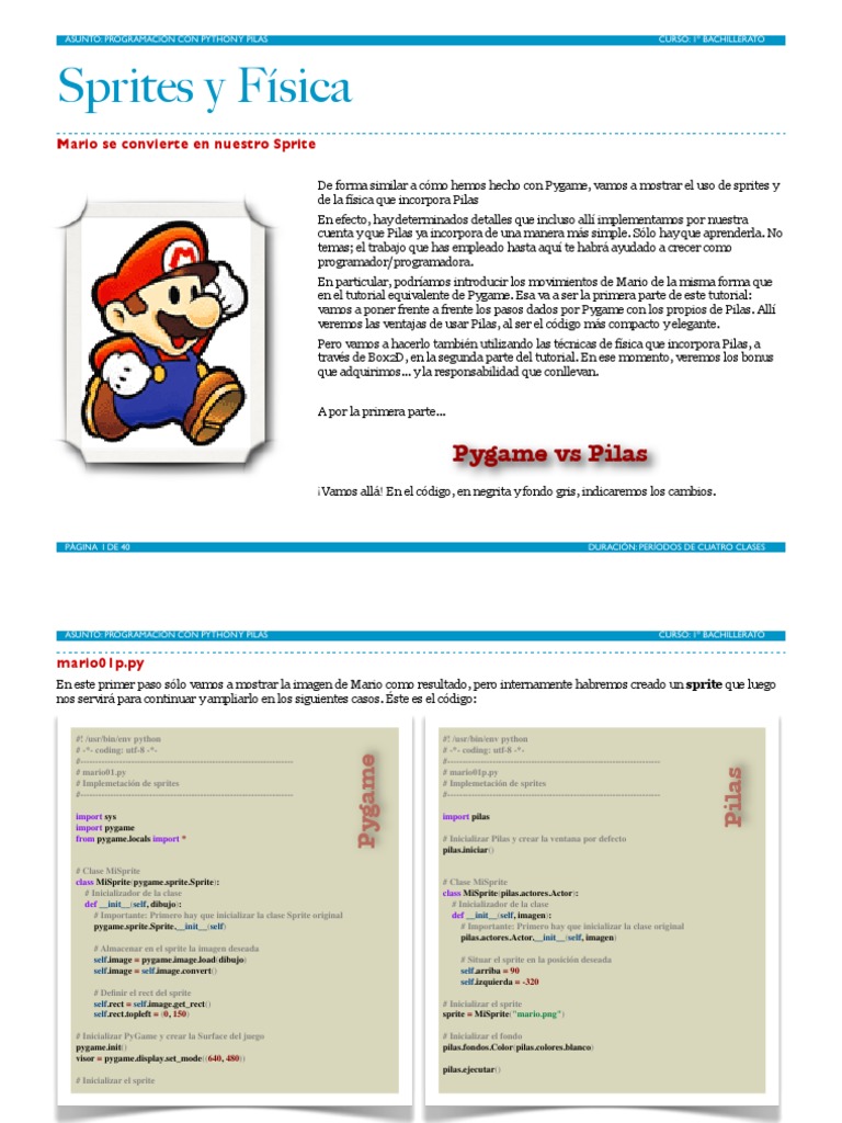 Mario PDF | Descargar gratis PDF | Python (lenguaje de programación ...