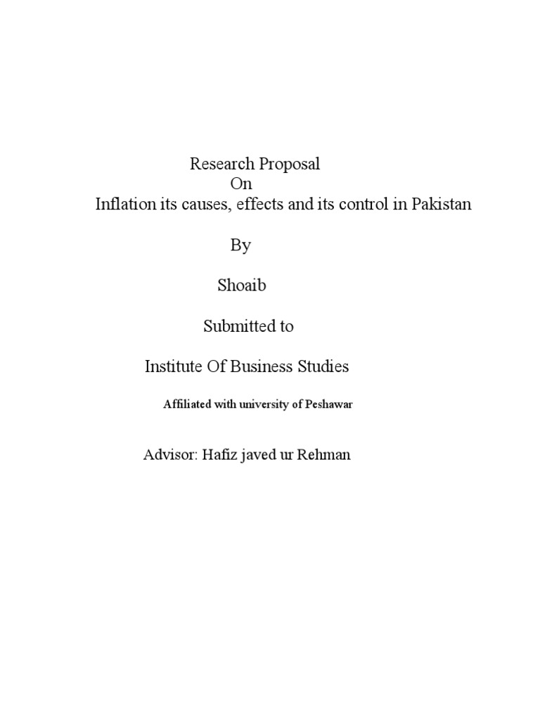 Research Thesis On Inflation by Shoaib | PDF | Inflation | Monetary Policy