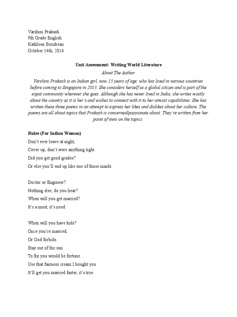 Writing World Literature | PDF