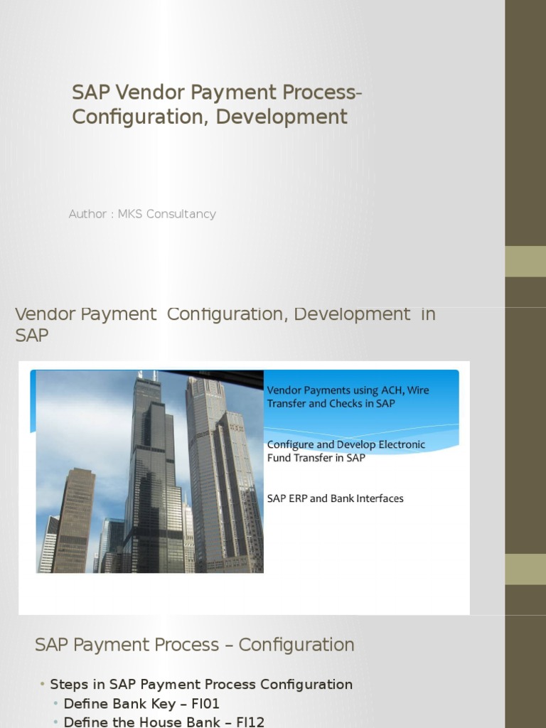 Vendor Payment Configuration in Sap | PDF