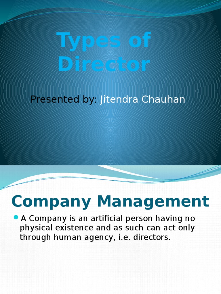 Types of Director: Presented by | PDF