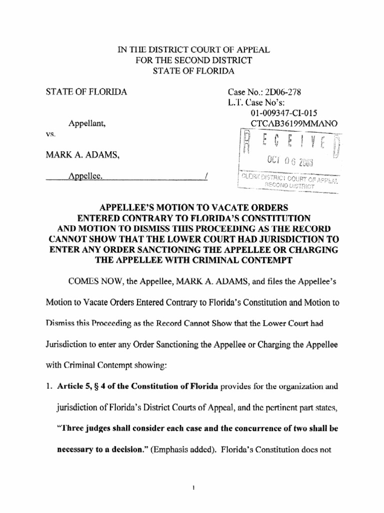 Motion To Vacate Unconstitutional Orders | PDF