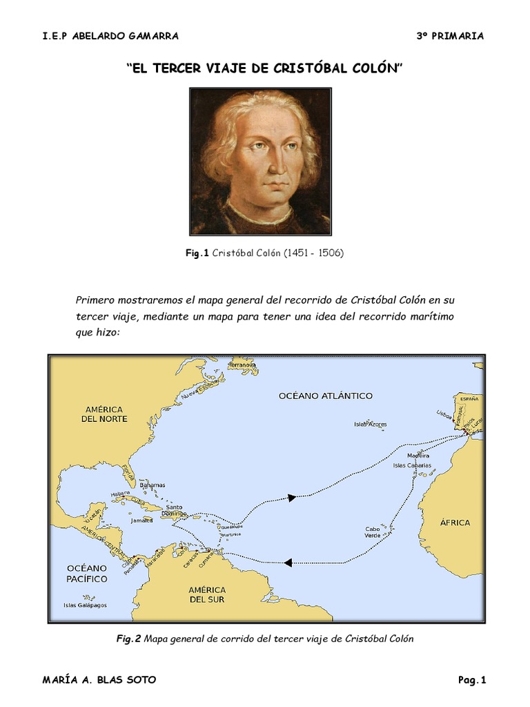 El Tercer Viaje de Cristóbal Colón | Descargar gratis PDF | Cristobal colon | Islas Canarias