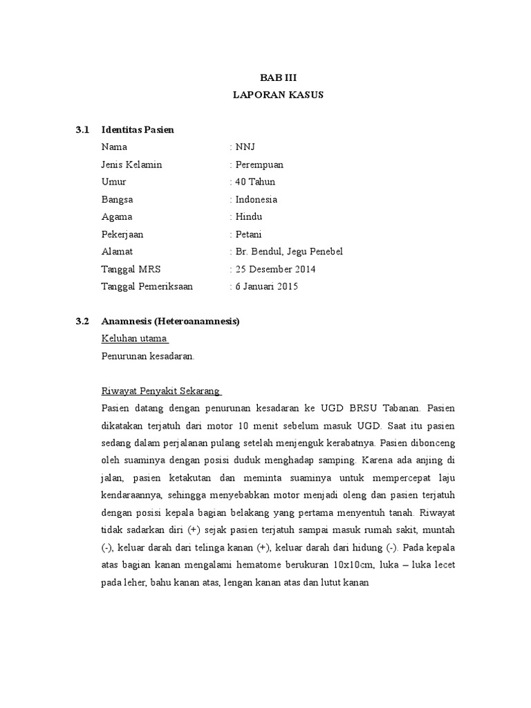 Lapsus CKS Bedah Saraf | PDF